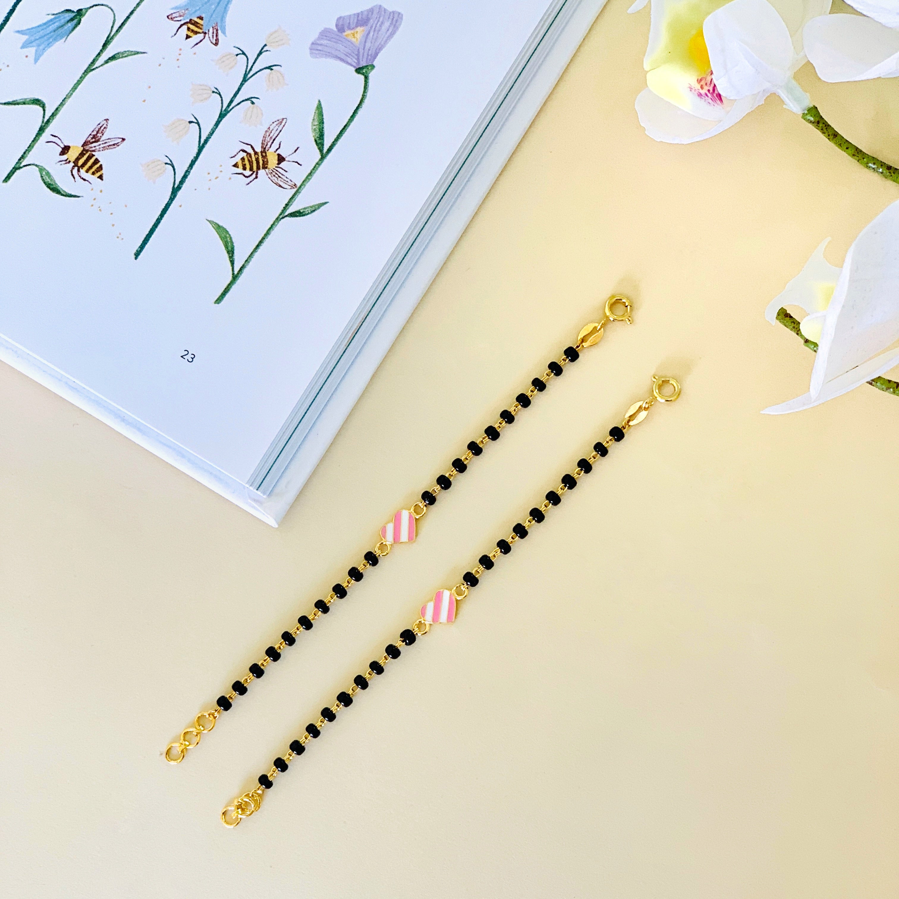 Red and White Heart Baby Nazaria Gold Bracelet – Love Anamitra