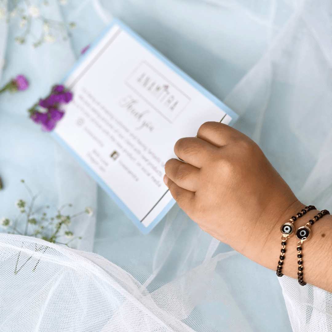 Black Evil Eye Baby Nazaria Gold Bracelet – Love Anamitra