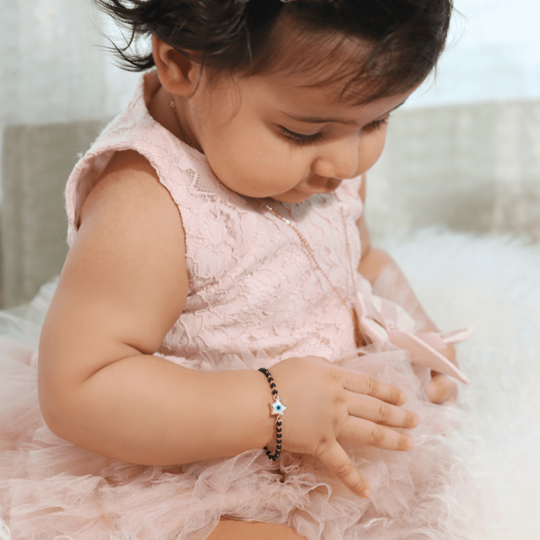 Star-shaped Evil Eye Baby Nazaria Gold Bracelet – Love Anamitra